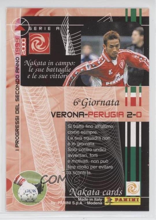 1999-00 Panini Serie A 1990-2000 Japan Nakata Cards Hidetoshi Nakata # ...
