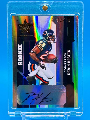 Devin Hester 2006 Leaf Rookies And Stars Longevity Holofoil RC Auto /10 ...