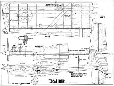 Excalibur classic control line profile stunt plans by Dick Mathis | eBay
