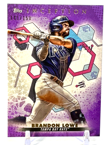 2022 Topps Inception Brandon Lowe Purple TampaBay Rays Baseball Card ...