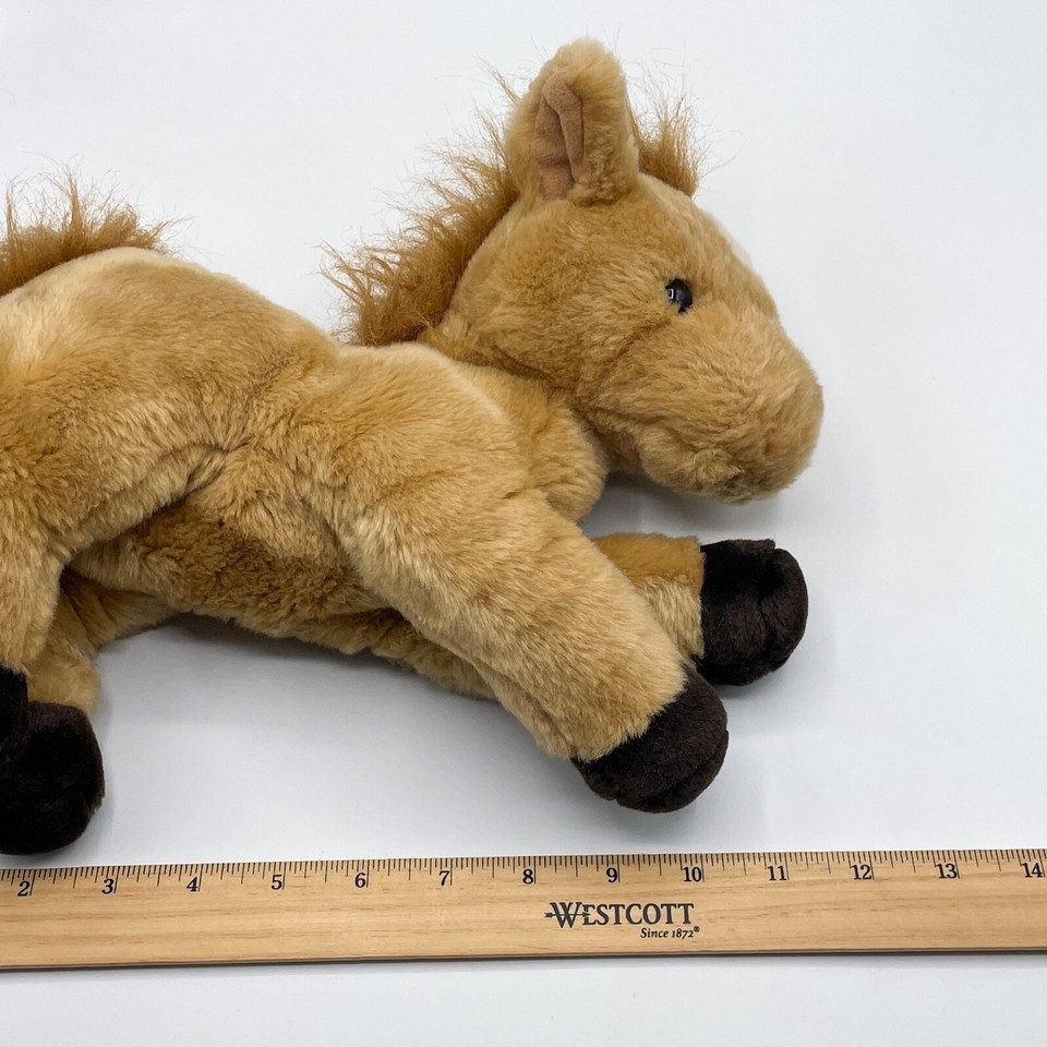 A&A Plush Brown Horse Pony Floppy Realistic Tan Beanie Stuffed Animal ...