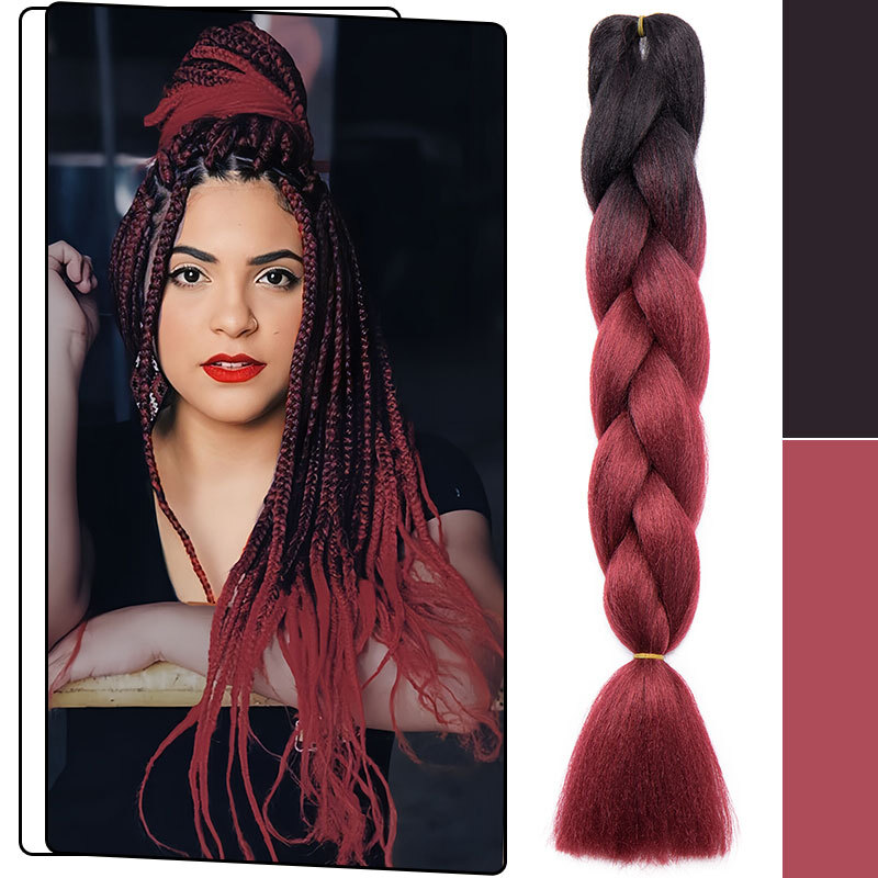 Mega Thick Box Braid Long Jumbo Braiding Hair Extension As Human Real ...