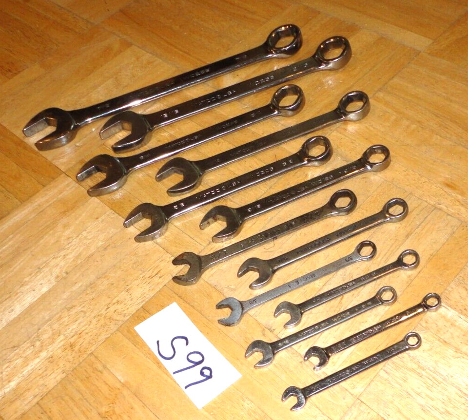 Matco Tools 13 Piece SAE Short Combination 6 Point Wrench Set 1/4 to 7/ ...