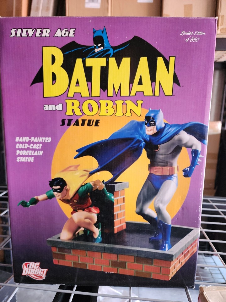 DC DIRECT BATMAN ROBIN STATUE SET 2006 SILVER AGE LIMITED EDITION 1960 ...