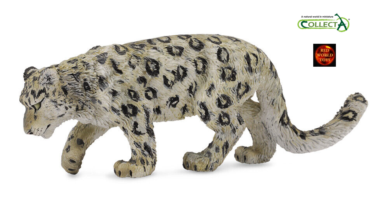 Snow Leopard and Cub Pair of Wildlife Toy Model Figures by CollectA New ...