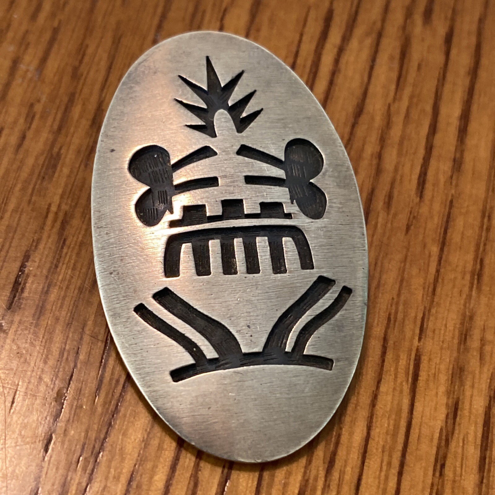 Vintage Larry Polivema Hopi Pendant Signed Sterling Silver Large Maiden ...