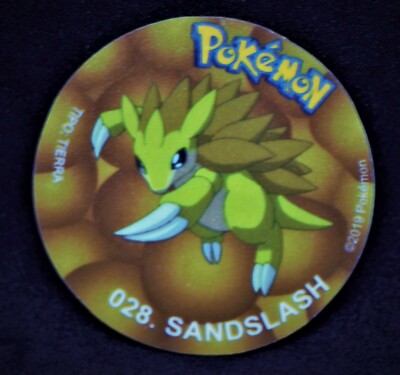 TAZO POKEMON DKV #028 SANDSLASH 2019 Kanto PERU South America Pogs ...