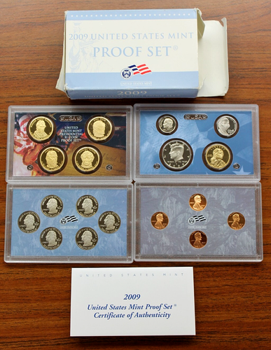 2009 US MINT PROOF SET, COMPLETE W/ BOX & COA, 18 COINS | eBay