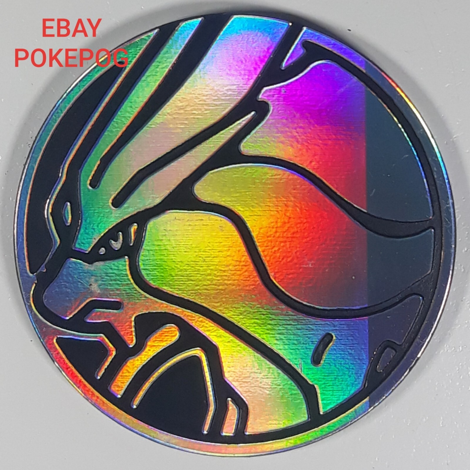 SUICUNE 2021 Jeton Pièce Coin Pog Pokémon Silver Rainbow Holofoil Ø 34 ...