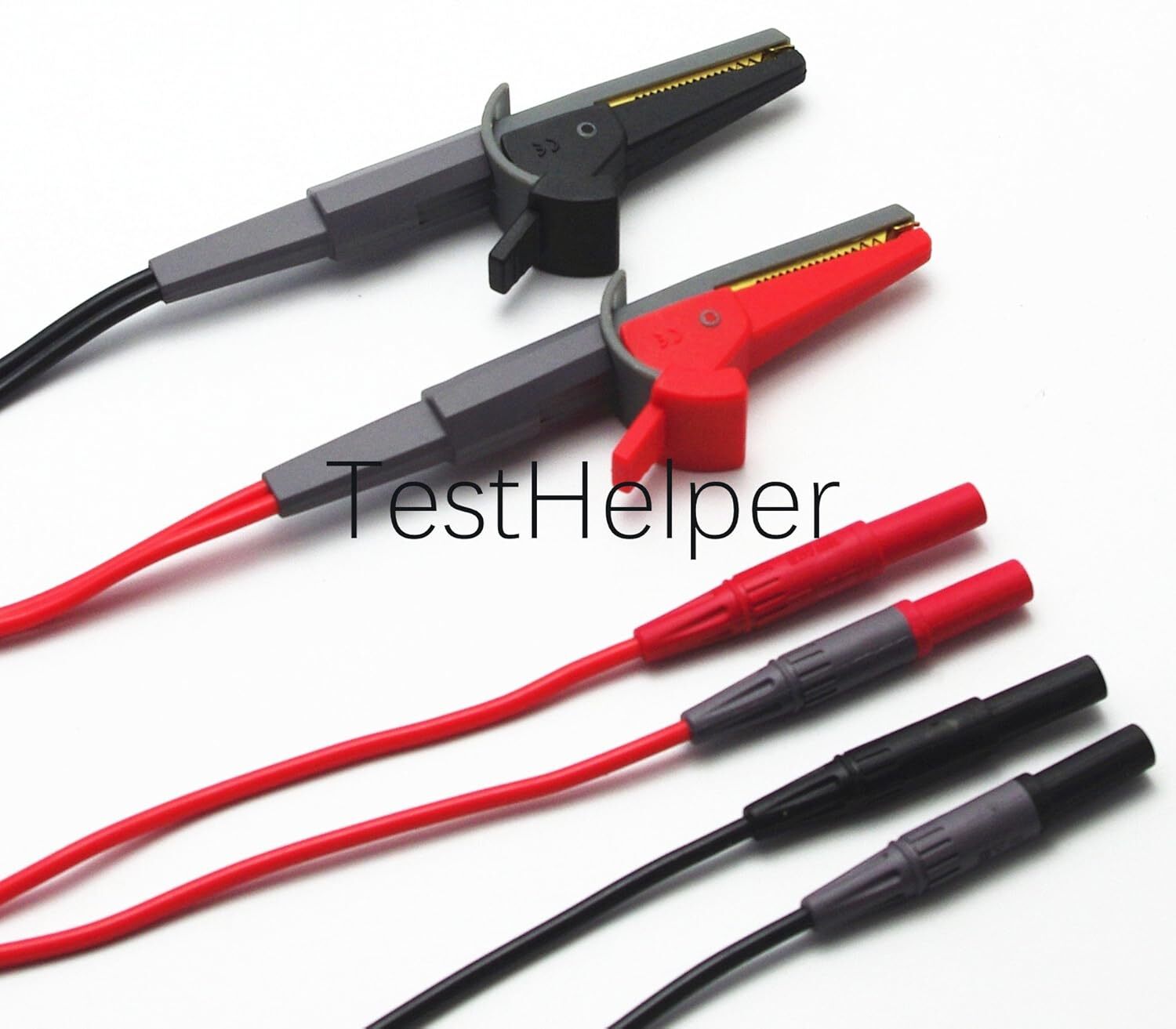 Tl200 Lcr Meter Tester 4 Four Wire Silicone Test Leads Lead Terminal ...