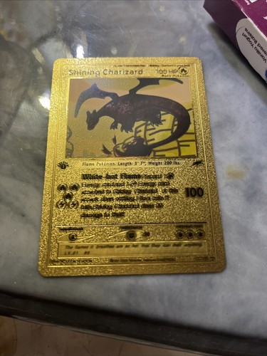 Shining Charizard 107/105 Gold Foil Pokemon Card 1st Edition Neo ...