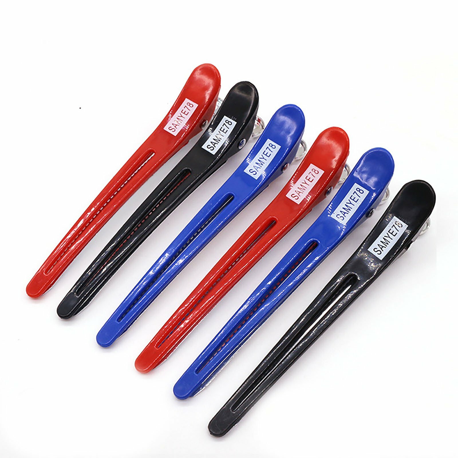 6-24X Hairdressing Sectioning Clips Hair Clamps Barber Salon Hairstyle ...