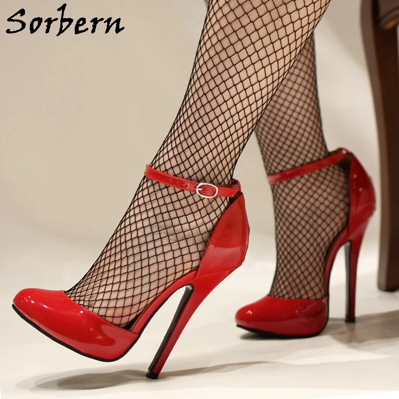 14Cm High Heel Two Piece Pump Shoes Women Stilettos Cute Round Toe ...