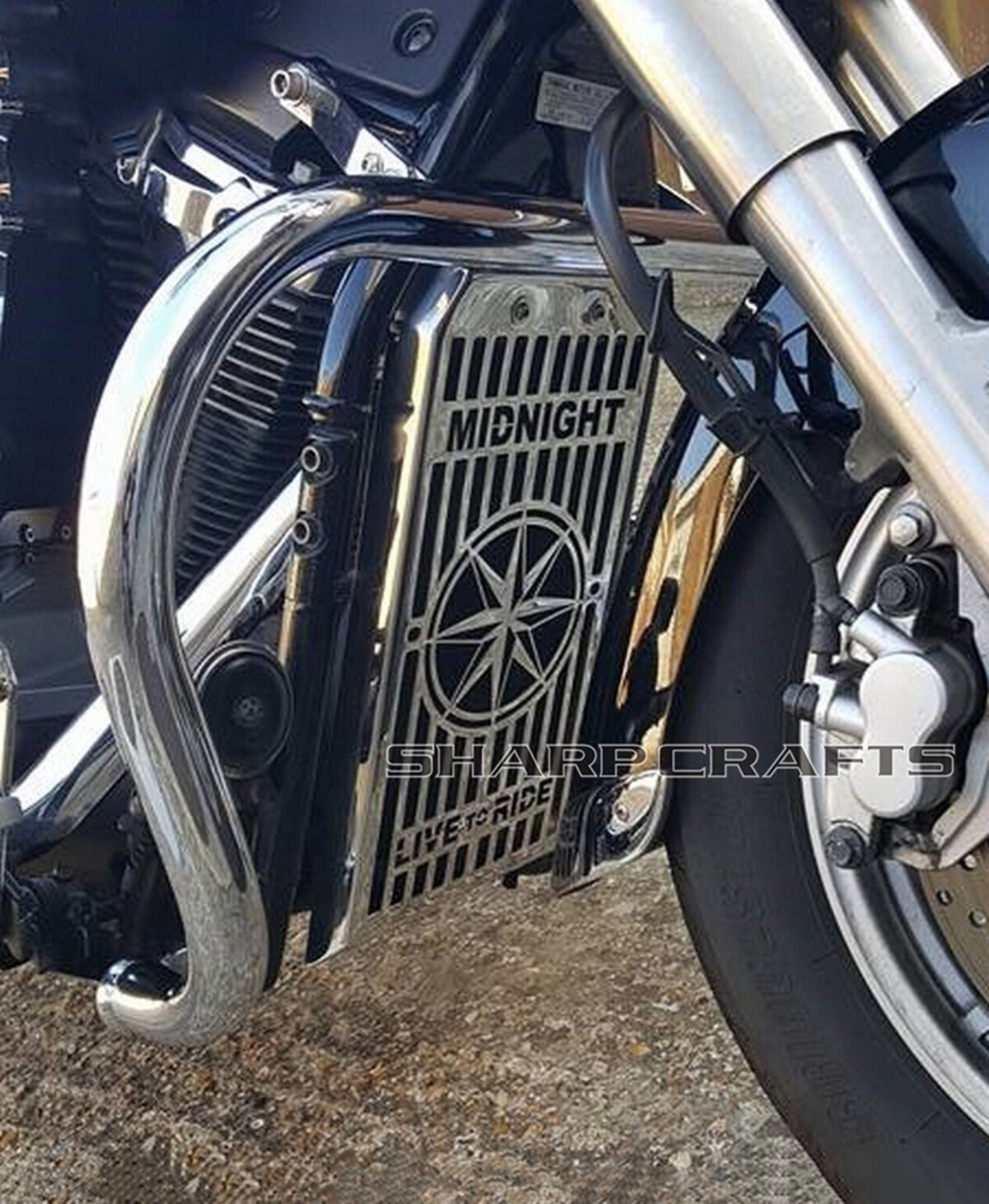 2006-2016 Yamaha XVS1300A V Star 1300 Midnight Star Radiator Grill ...