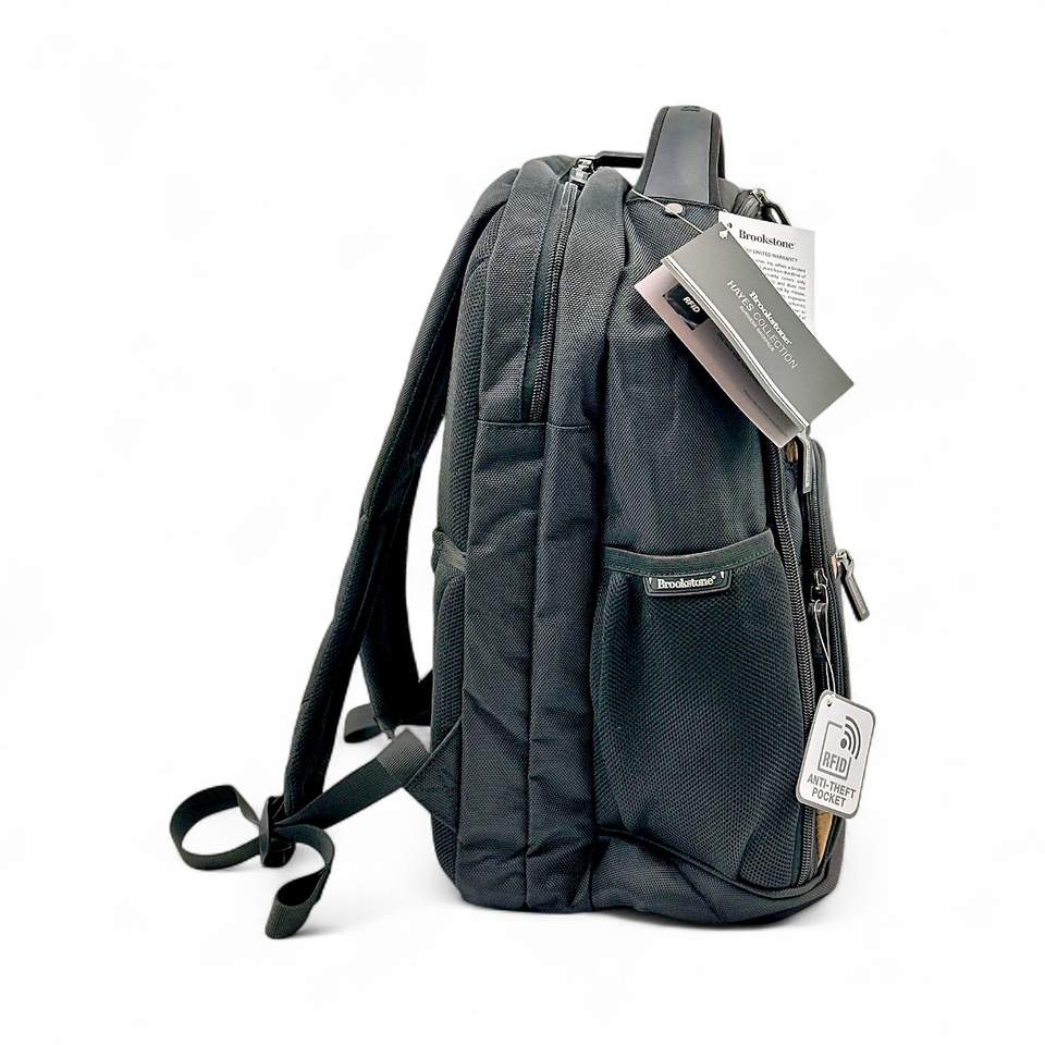 Brookstone Hayes Collection 18" Business Laptop Backpack Black | eBay