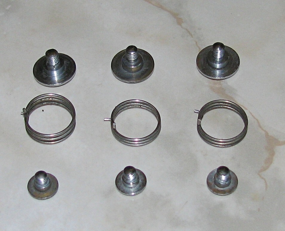 3 SETS MITCHELL 300 BAIL SPRINGS AND MOUNTING SCREWS REEL REPAIR PARTS ...