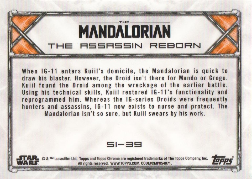 2022 Chrome Star Wars The Mandalorian Beskar Edition #S1-39 The ...