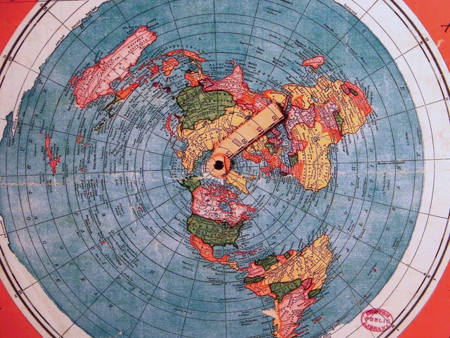 1895 Flat Earth Map Gleason - Map