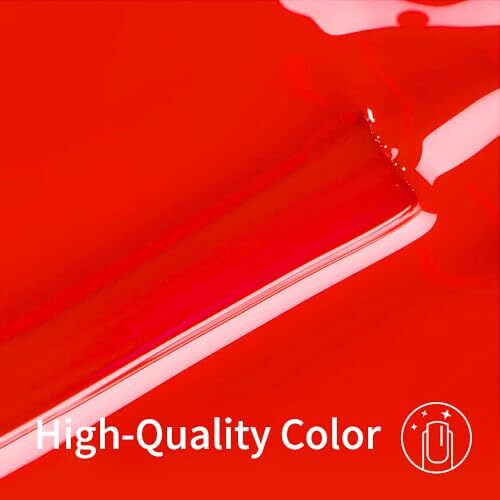 Neon Red Gel Nail Polish, 0.54 Fl Oz Large Bottle UV/LED Soak Off A ...