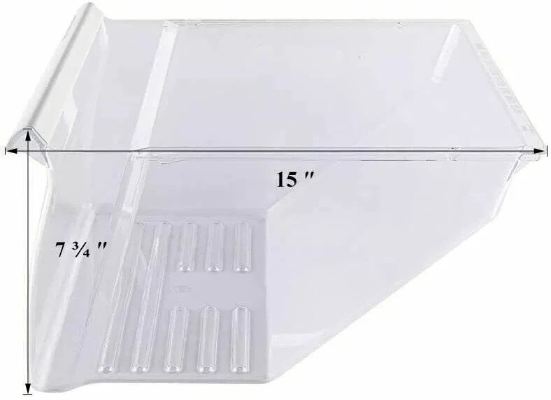 Lower Clear Crisper Pan Compatible with Whirlpool Refrigerator ...