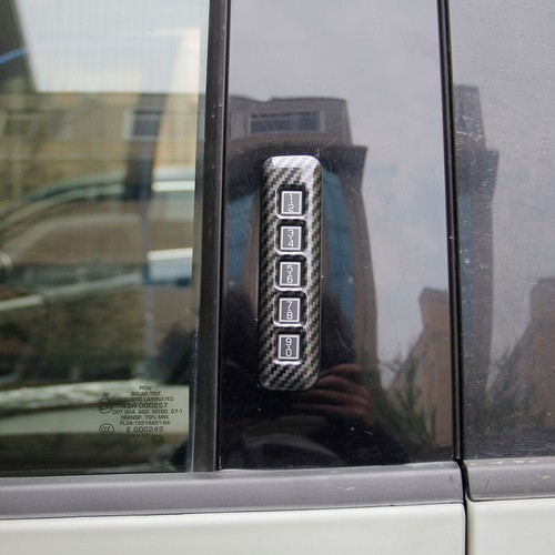 Truck Pillar Post Keypad Triple Carbon Fiber Cover Trim For Ford F-150 ...