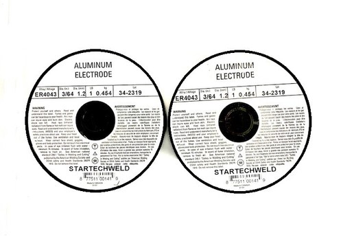 Aluminum 4043 MIG Welding Wire 3/64" 2 Rolls ER4043-047" 1 Ib Each Roll ...