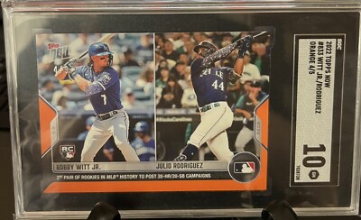 2022 Topps Now Bobby Witt Jr. /Julio Rodriguez RC #833 SGC 10 GEM-MT ...
