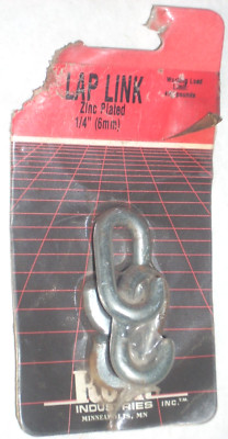 Roch Industries Chain Lap Link 1/4" Dia Zinc Plated Old Stock Some ...
