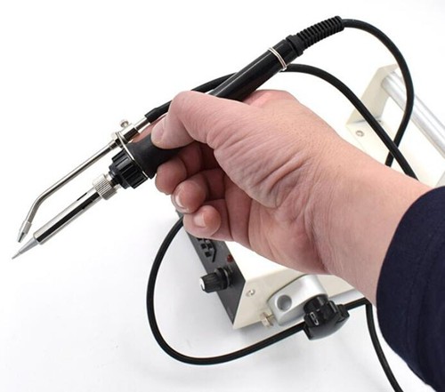 375C+Thermostatic Soldering Table Manual Tin Feeding Electric Iron 375B ...