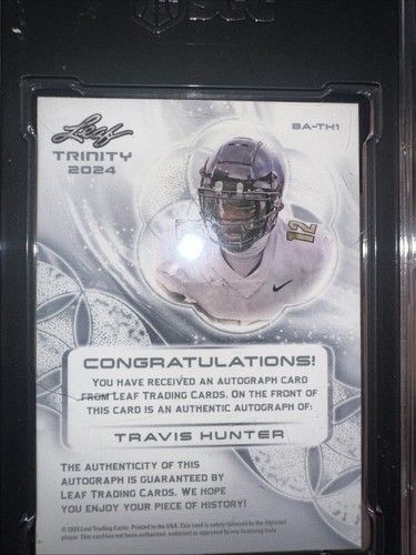 2024 Leaf Trinity, Travis Hunter AUTOGRAPHED 42/49 | eBay