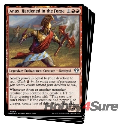 Anax, Hardened In The Forge X4 M/NM Magic: The Gathering MTG Commander ...