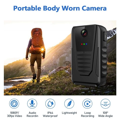 Mini 1080P Camcorder body Camera Audio Recording Police Law Enforcement ...