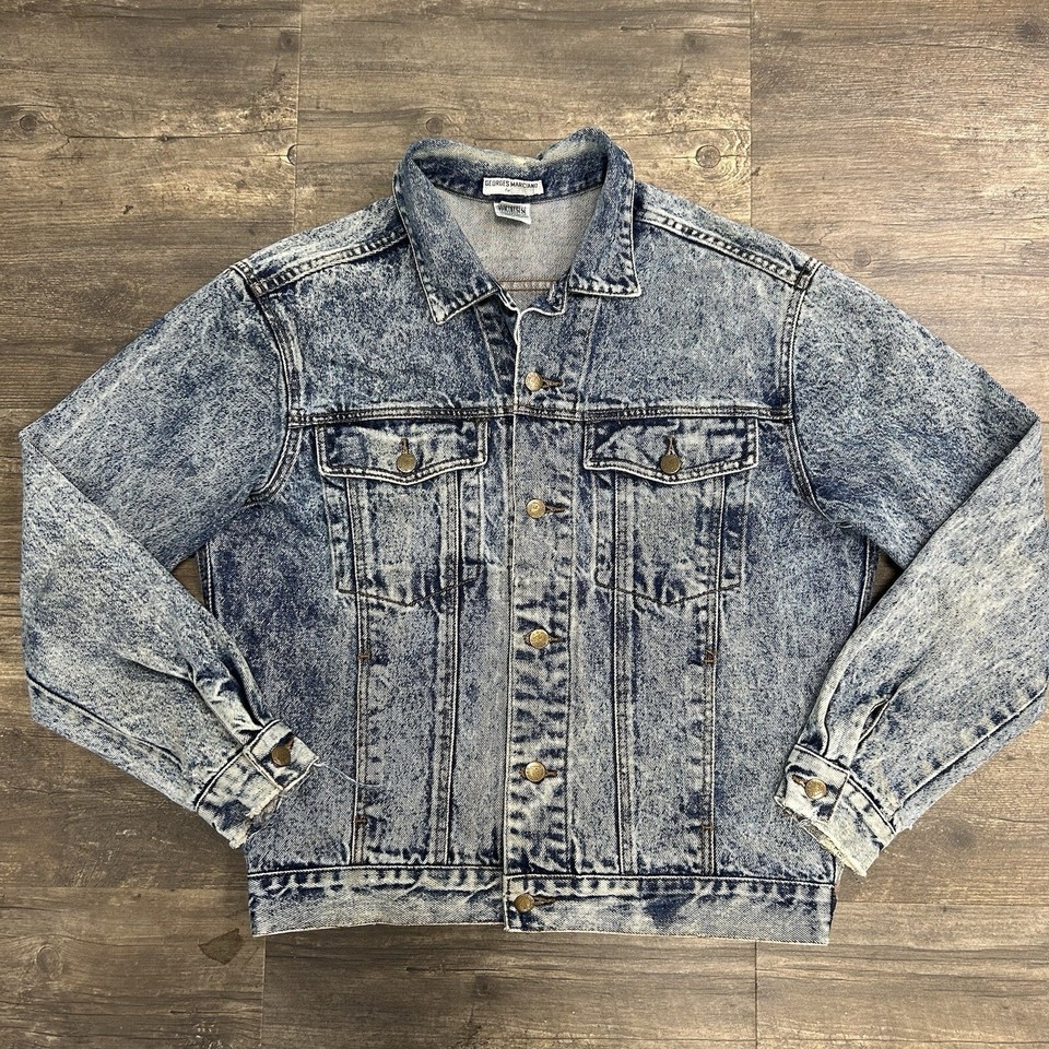 Vintage Georges Marciano Guess Denim Trucker Button Jacket Size Medium ...