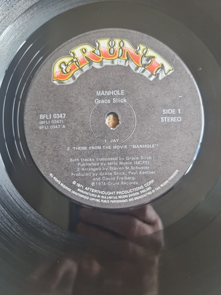 Grace Slick - Manhole Vinyl LP Grunt Records UK 1974 | eBay UK