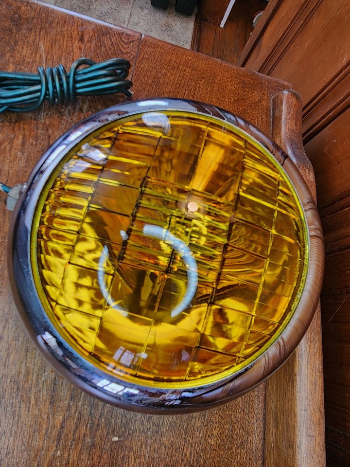Vintage US Pioneer 143 Fog Driving Light Chrome sealed Beam 6V Hot Rod ...