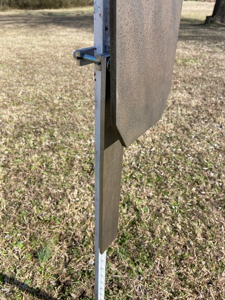 3"x20" 3/8" AR500 Steel T-Post Protector Plate for Shooting Target ...