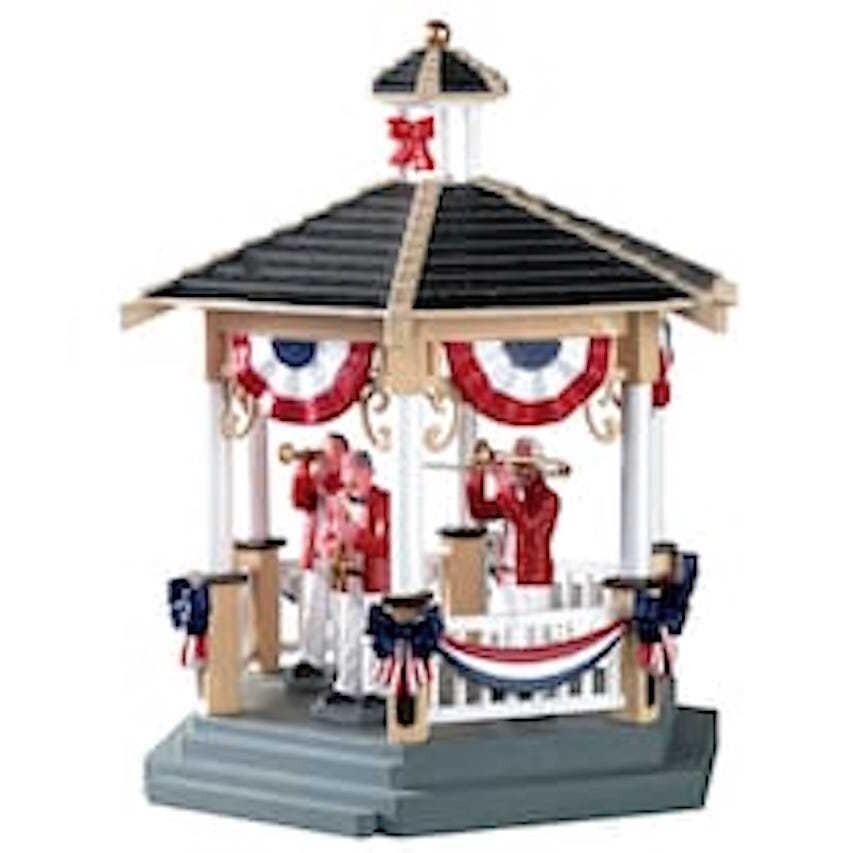 Lemax Americana 4th of July Patriotic Park Gazebo Band 83365 New IN BOX ...
