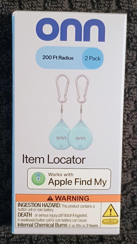 NEW onn Item Locator - 2 Pack - Works with Apple "Find My" Network | eBay