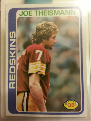 1978 Topps Joe Theismann Washington Redskins #416 Football Card | eBay