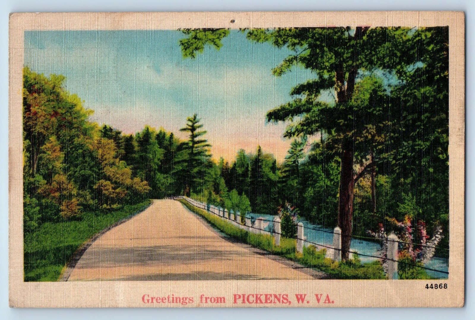 Pickens West Virginia WV Postcard Greetings Exterior View c1942 Vintage ...