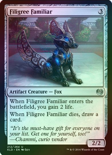 1 x Filigree Familiar - Foil - Kaladesh - LP - Magic The Gathering-MTG ...