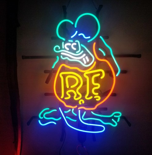 Rat Fink RF Hot Rod Garage 20"x16" Neon Lamp Light Sign US Stock Fast ...
