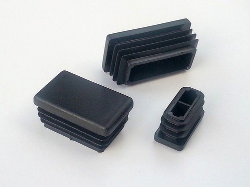 Rectangular Plastic End Caps Blanking Ribbed Rectangle Plugs Inserts ...