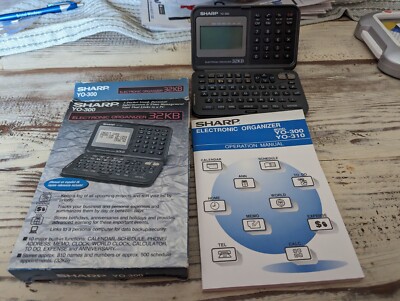 Vtg Sharp YO-300 Portable LCD Electronic Organizer Computer 32KB ...
