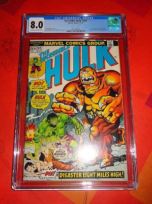 Comics VO CGC 8.0 Marvel Novembre 1973 INCREDIBLE HULK N°169 - Petite ...