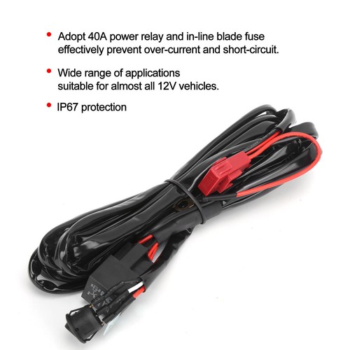 LED Spot Lamp Wiring Harness 40A 12V IP67 Waterproof with DT Connector ...