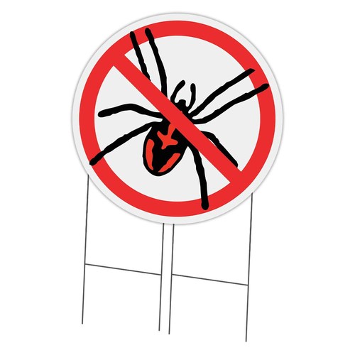 Spider Yard Sign 36" Round Coroplast with Stake Made in USA Outdoor ...
