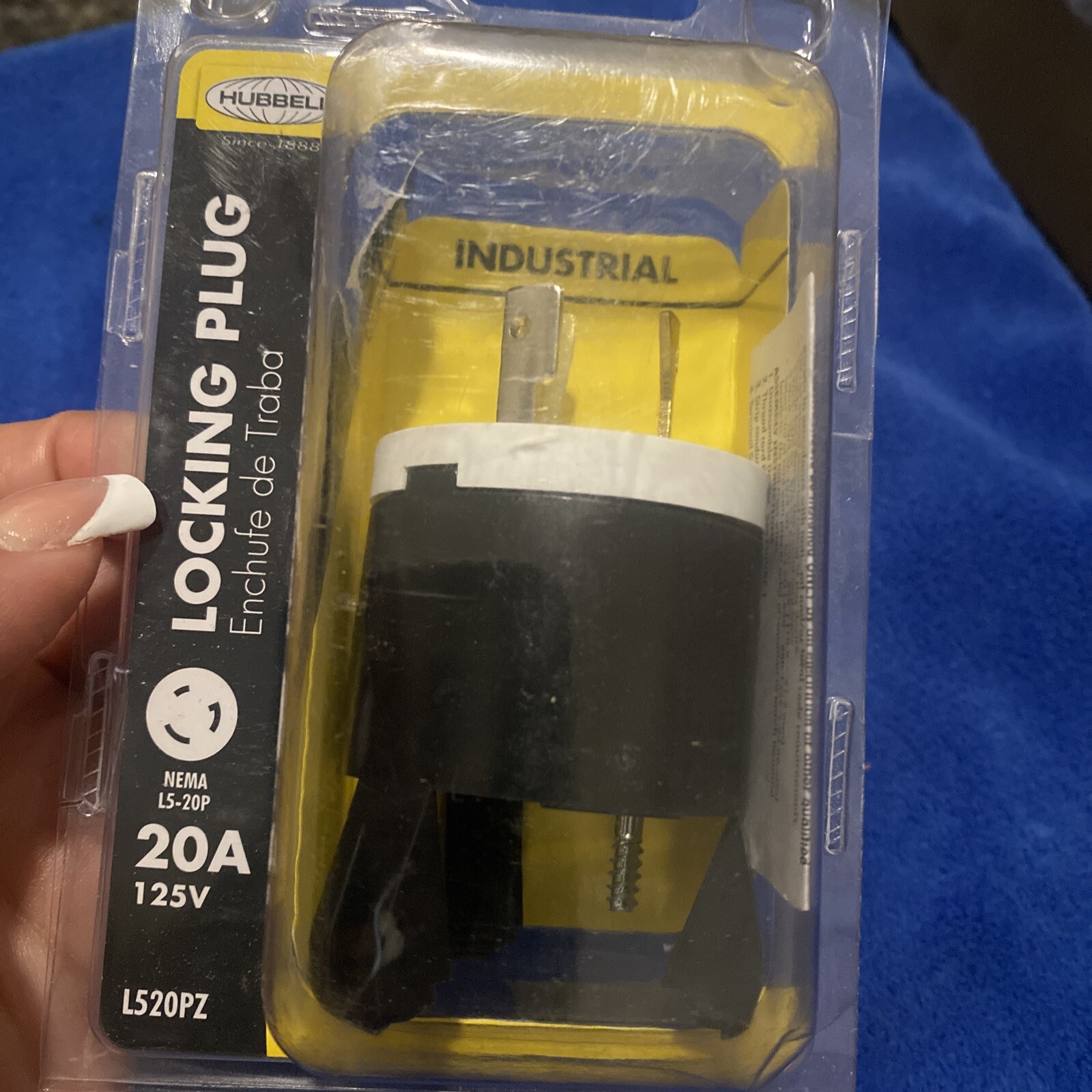 Hubbell L520PZ Twist-Lock Watertight Safety Shroud 20A 125V NEMA L5-20P ...