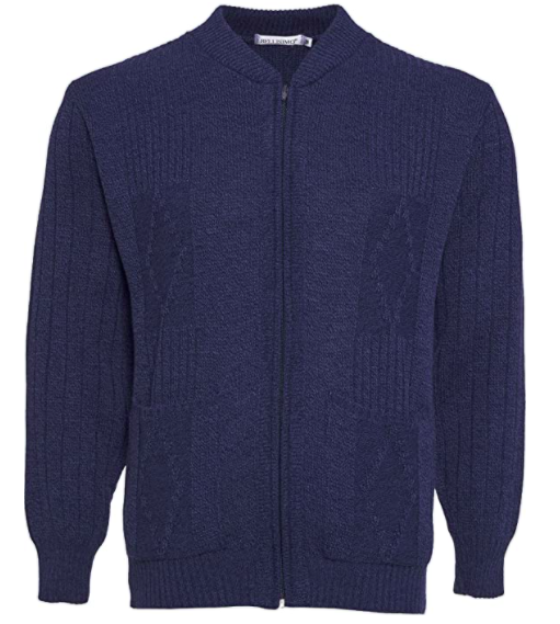 Bellissimo Men's Zipper Full Zip up Casual Plain Cardigan (M-XL) | eBay UK