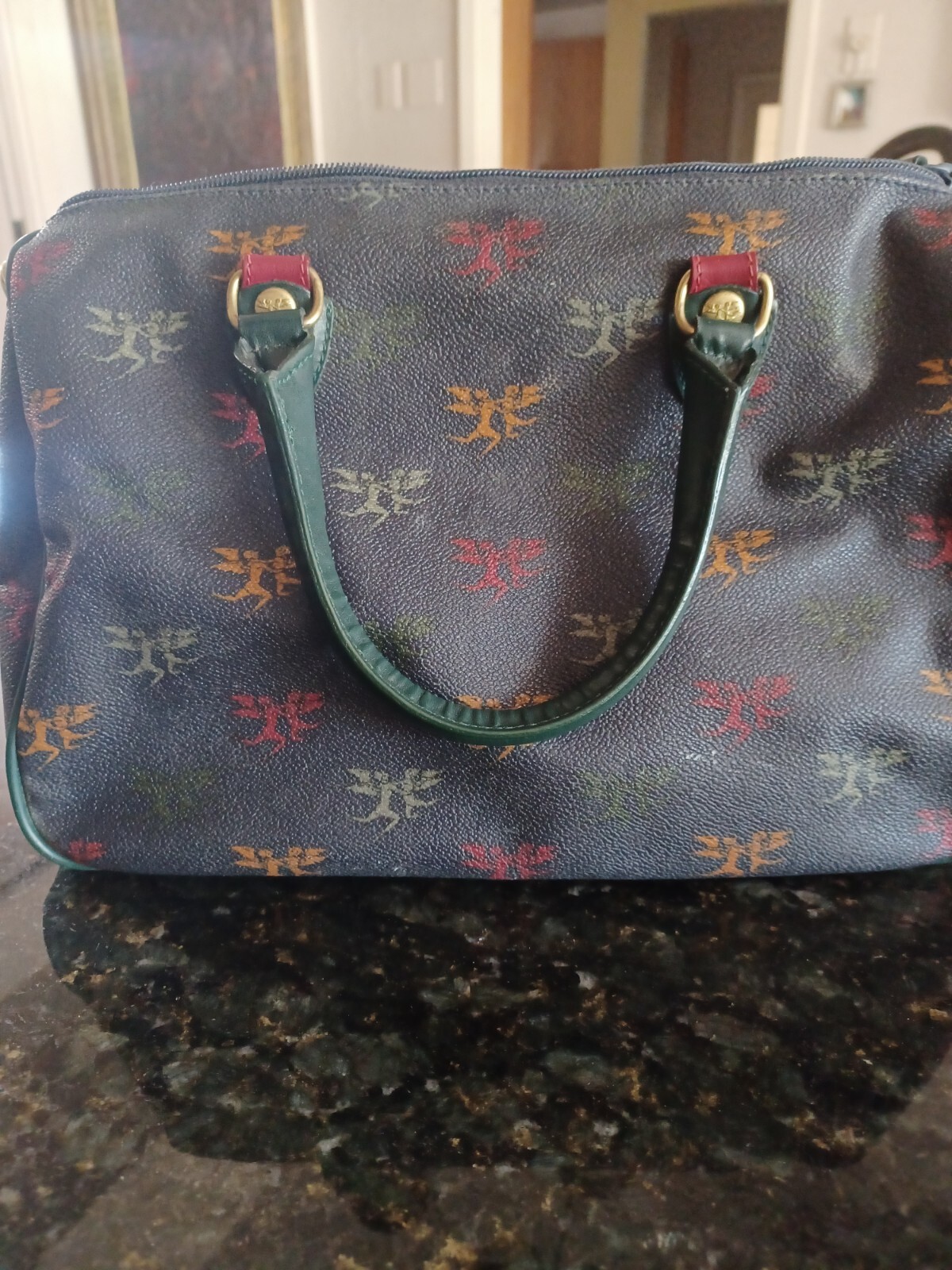 VINTAGE PIERO GUIDI HANDBAG WITH ANGELS, MADE IN ITALY - Gem